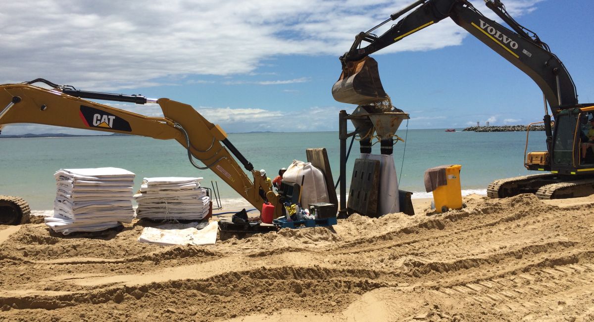 Mooloolaba Beach Geowall - Hall Contracting